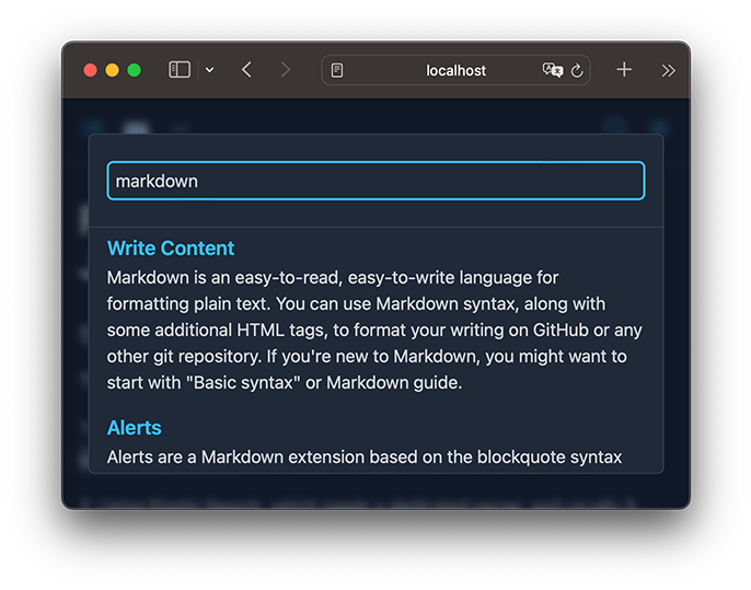 Full Text Search by Pure JavaScript - Blogs - GitSite